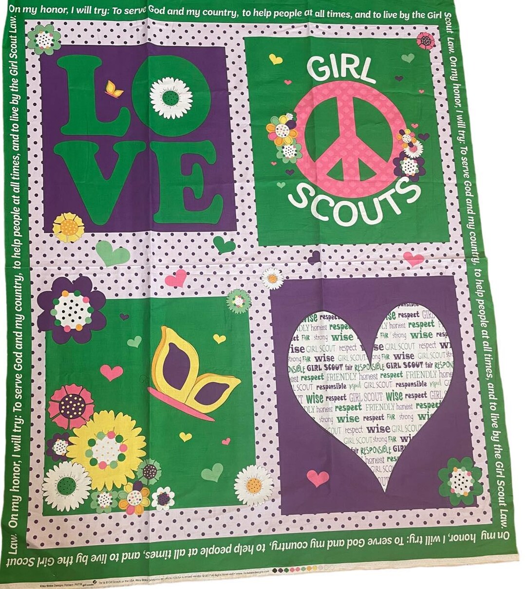Girl Scouts Scout Law Cotton Sewing Panel - Etsy