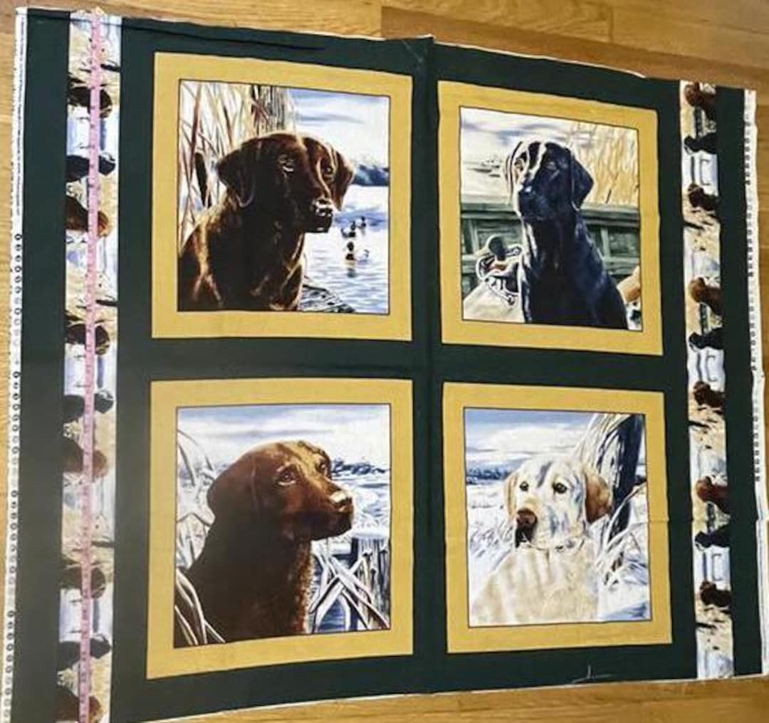 Retrievers Panel Dogs Scenic Background Great for Pillows or Quilts - Etsy