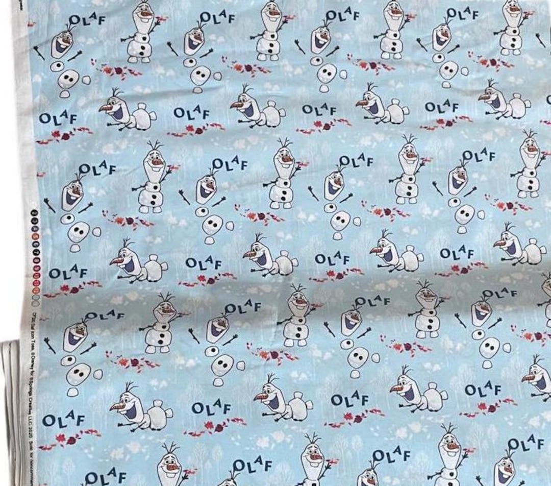 Disney Frozen Olaf Icon Toss 100% Cotton Snowman Light Blue - Etsy