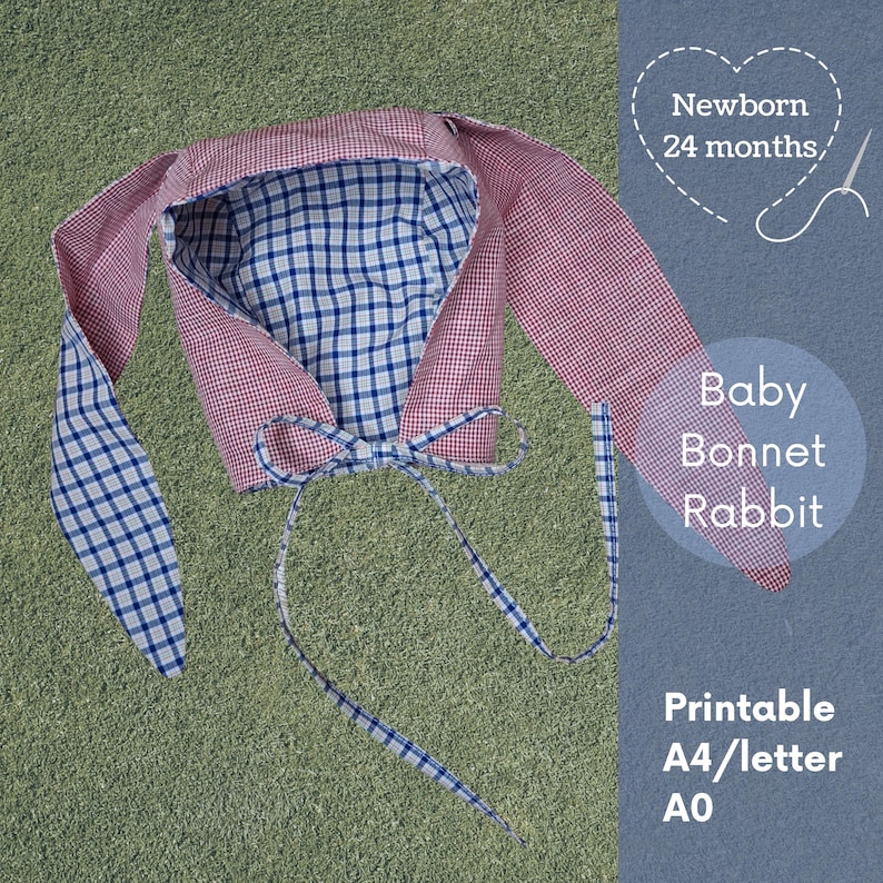 Baby Bonnet PDF Sewing Pattern. Sizes From Newborn to 24 Months Baby ...