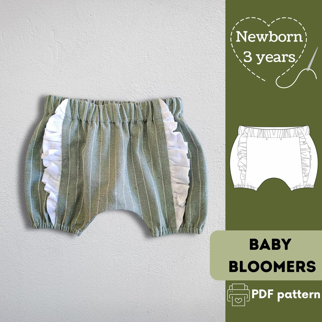 PDF Sewing Pattern for Bloomers. Baby Shorts. From Newborn to 3 Years ...