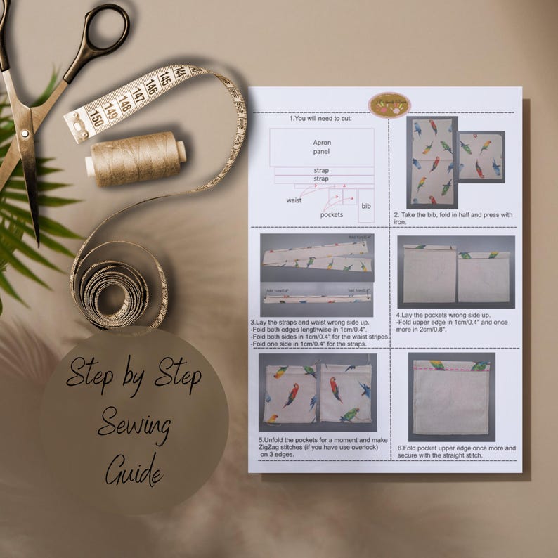 Classic Kids Apron Sewing Pattern: Crossed Back, Pockets (PDF Pattern ...