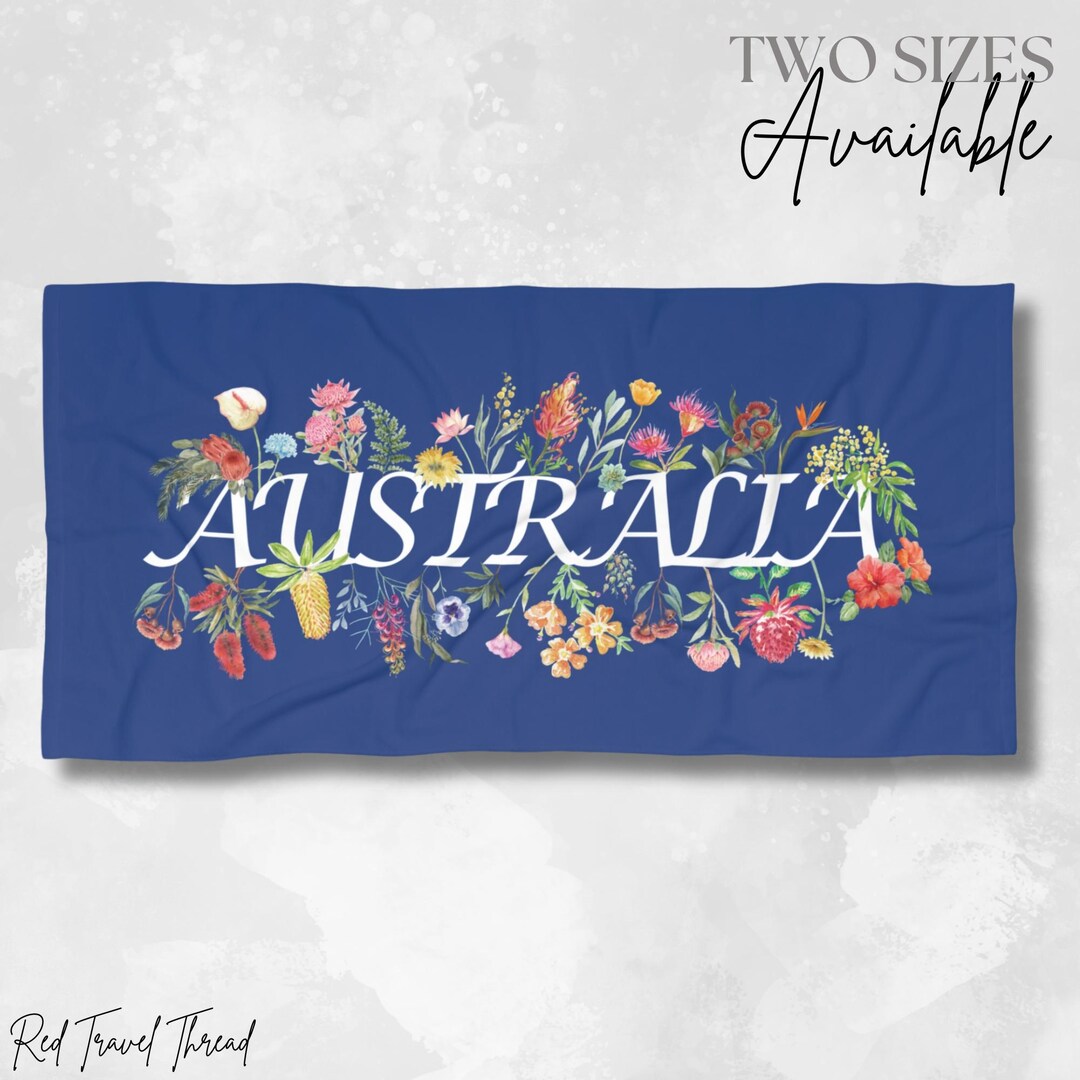 Australia Native Flowers Beach Towel Print | Australia Souvenir ...