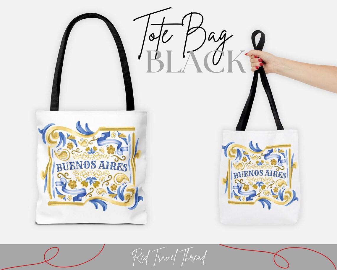 Buenos Aires Argentina Tote Bag | Buenos Aire Traditional Fileteado Art ...