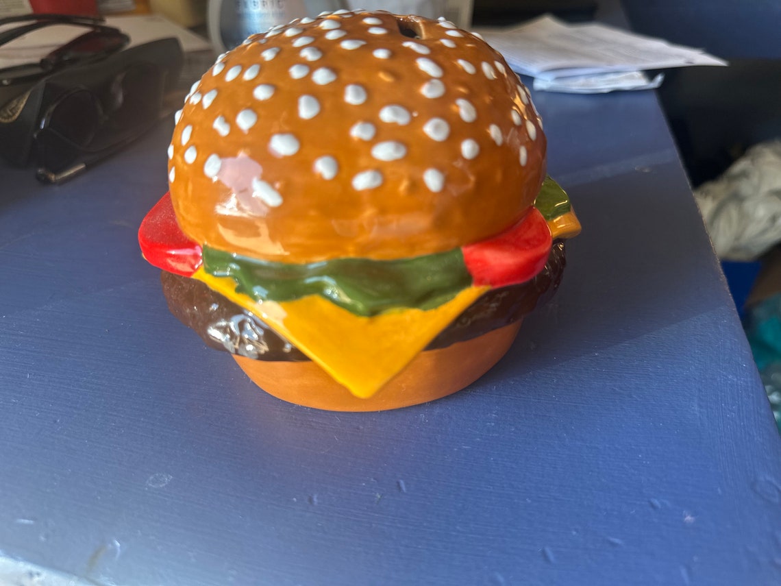 Ceramic Burger Bank - Etsy