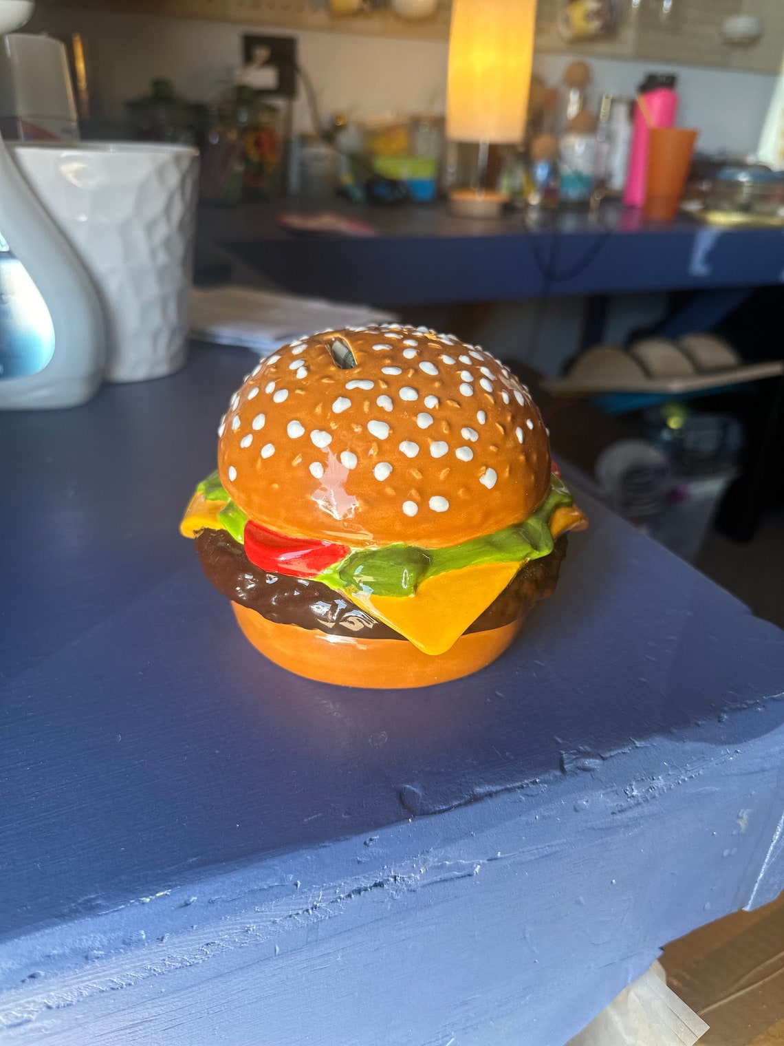 Ceramic Burger Bank - Etsy