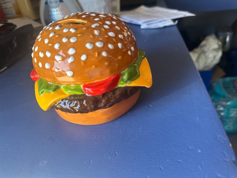 Ceramic Burger Bank - Etsy