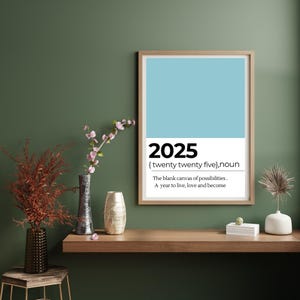 New Year Definition Block Print ,minimalist Poster ,home Décor ...