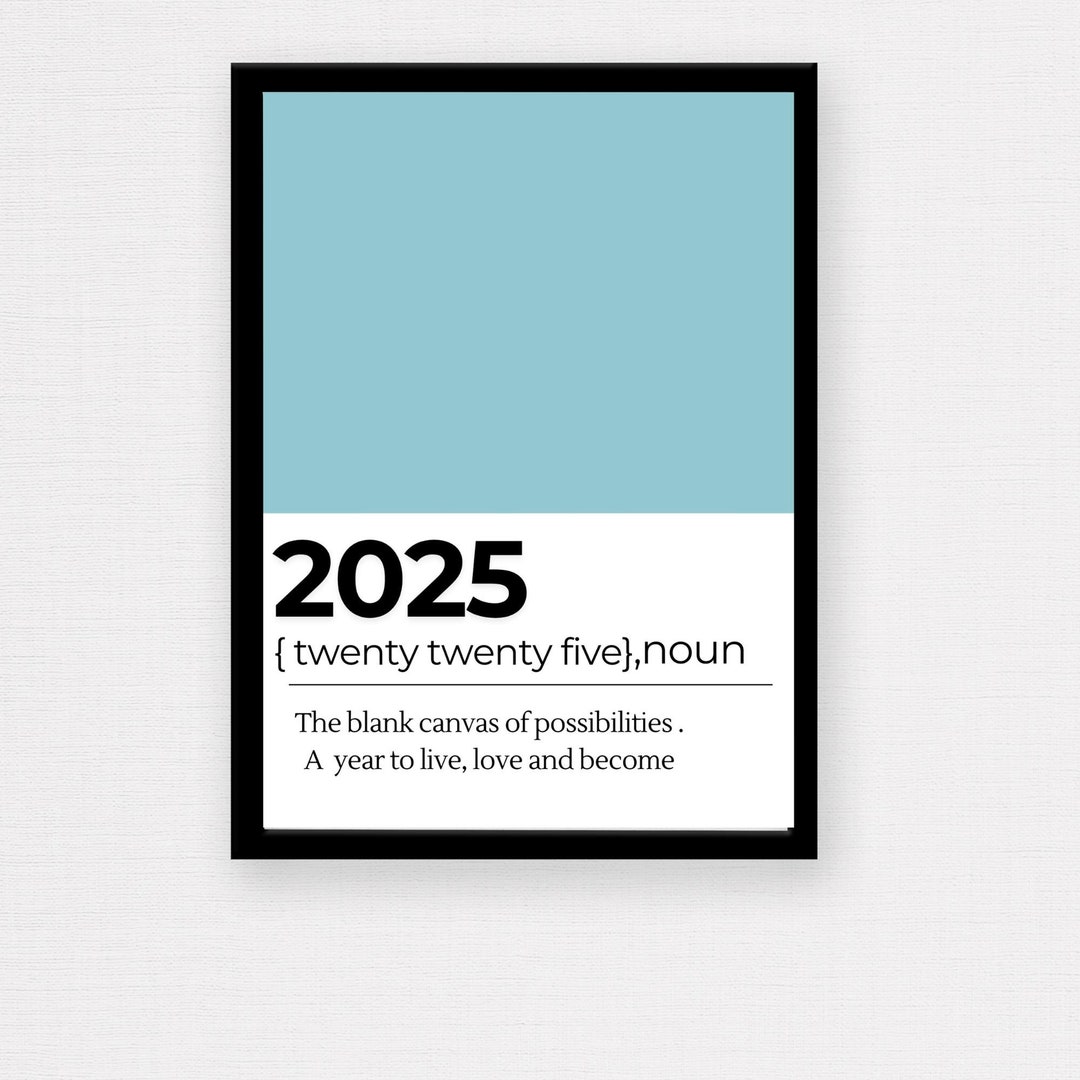 New Year Definition Block Print ,minimalist Poster ,home Décor ...