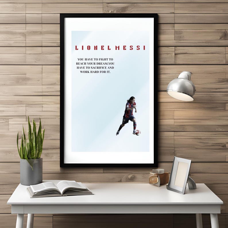 Lionel Messi Quote Poster: Minimalist Football Art (digital Download ...