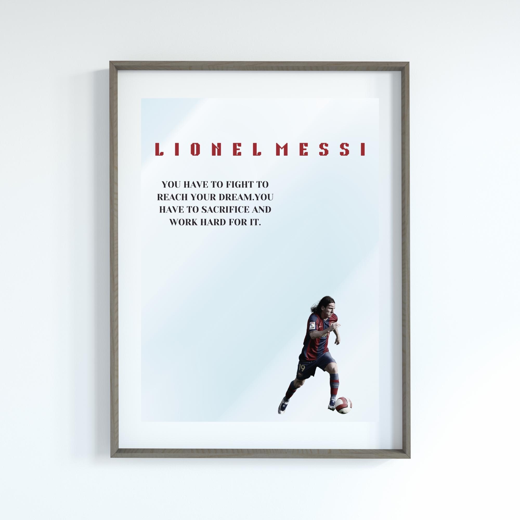 Lionel Messi Poster, Football Gifts, Sports Poster, Football Player ...