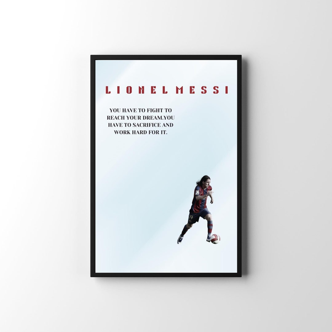 Lionel Messi Poster, Football Gifts, Sports Poster, Football Player ...