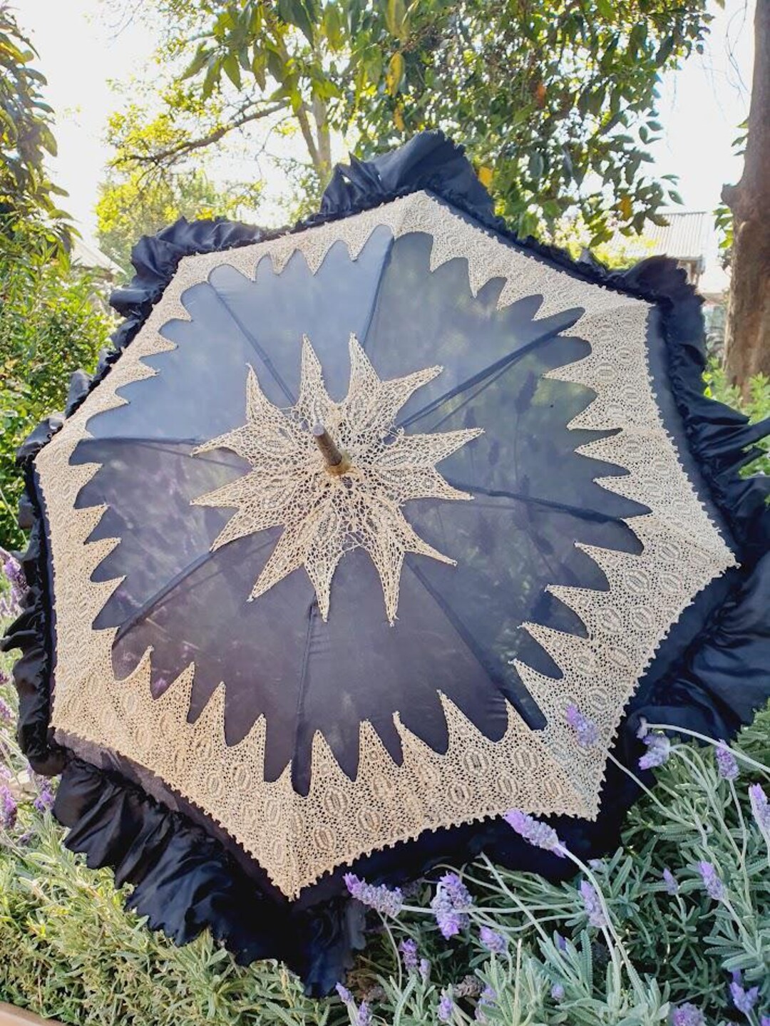 Antique Costume Vintage Retro 1920's Adorable Frilly and Lace Parasol ...