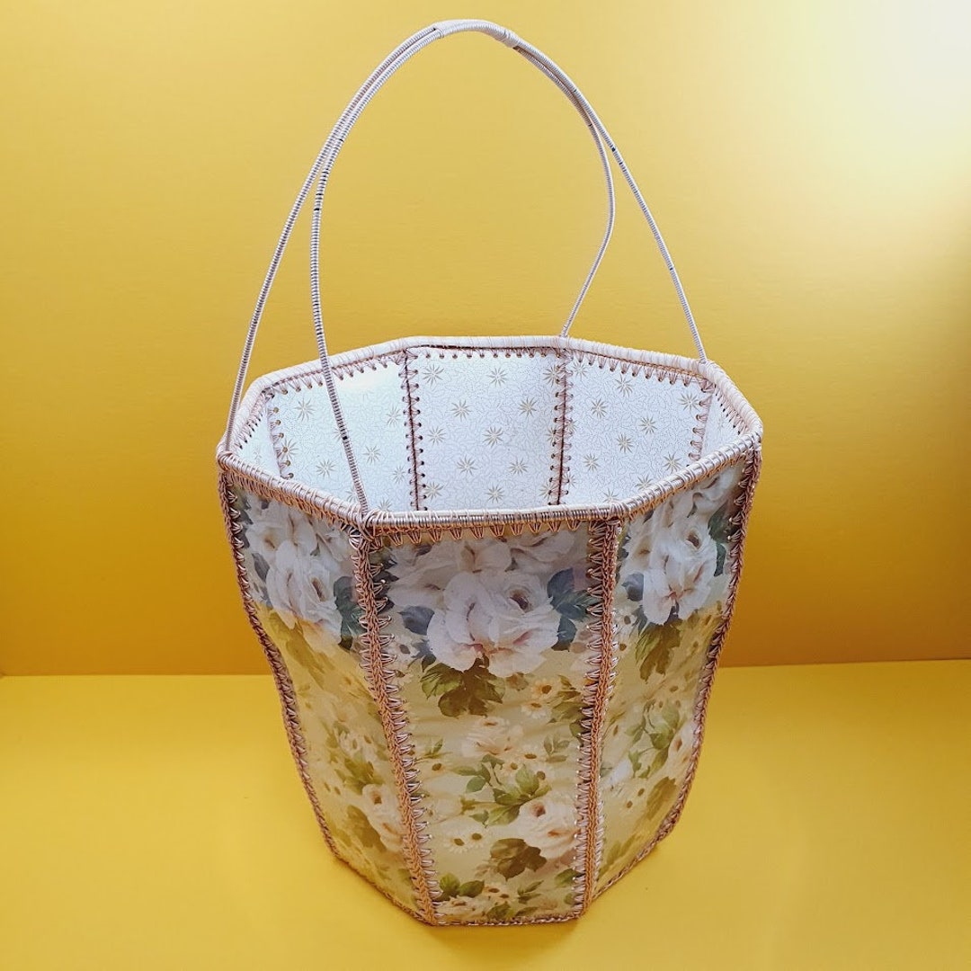 Adorable Vintage Antique Folk Art Craft Full Size Basket Dates 1960's ...