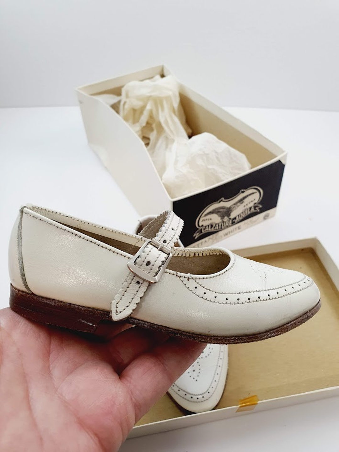 Adorable Vintage ALL Leather Childs Shoes 1950s 1960s Aquila Girls in ...
