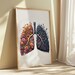 Lung Art Print – Surreal Floral Lungs Illustration, Nature Anatomy ...