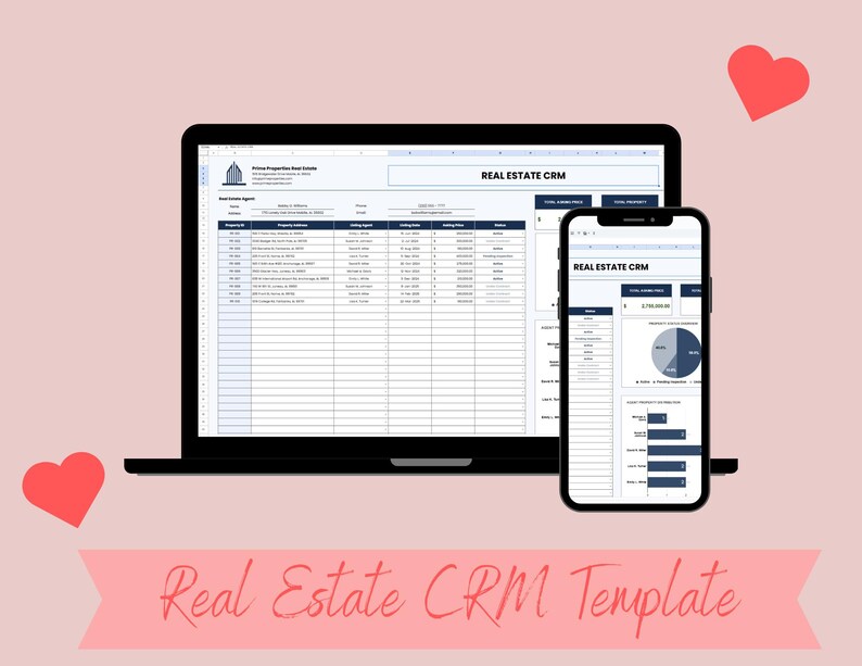 Real Estate CRM Template: Google Sheets Lead Tracker (digital Download ...