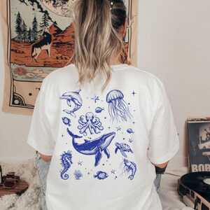 Sea Animals Vintage Shirt, Retro Ocean Shirt, Cute Sea Creatures Shirt ...