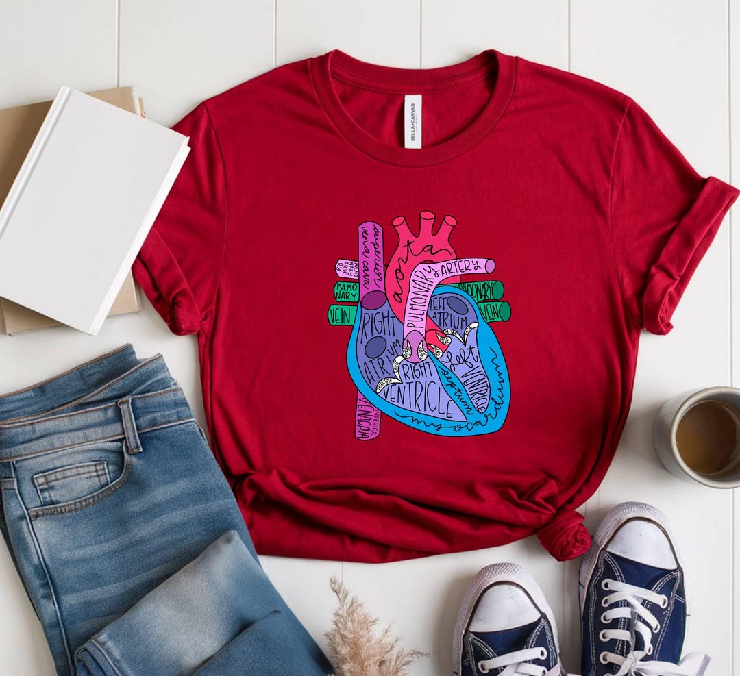 Medical School Student Shirt, Cardiologist Anatomical Heart Shirt - Etsy