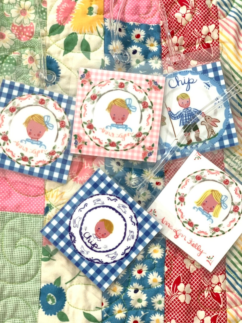 Diaper Bag Tags Luggage Tags Gingham Tags Backpack Tags | Etsy
