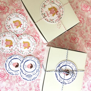 Sticker Gift Tags Custom Round Sticker Gift Tag Portrait - Etsy