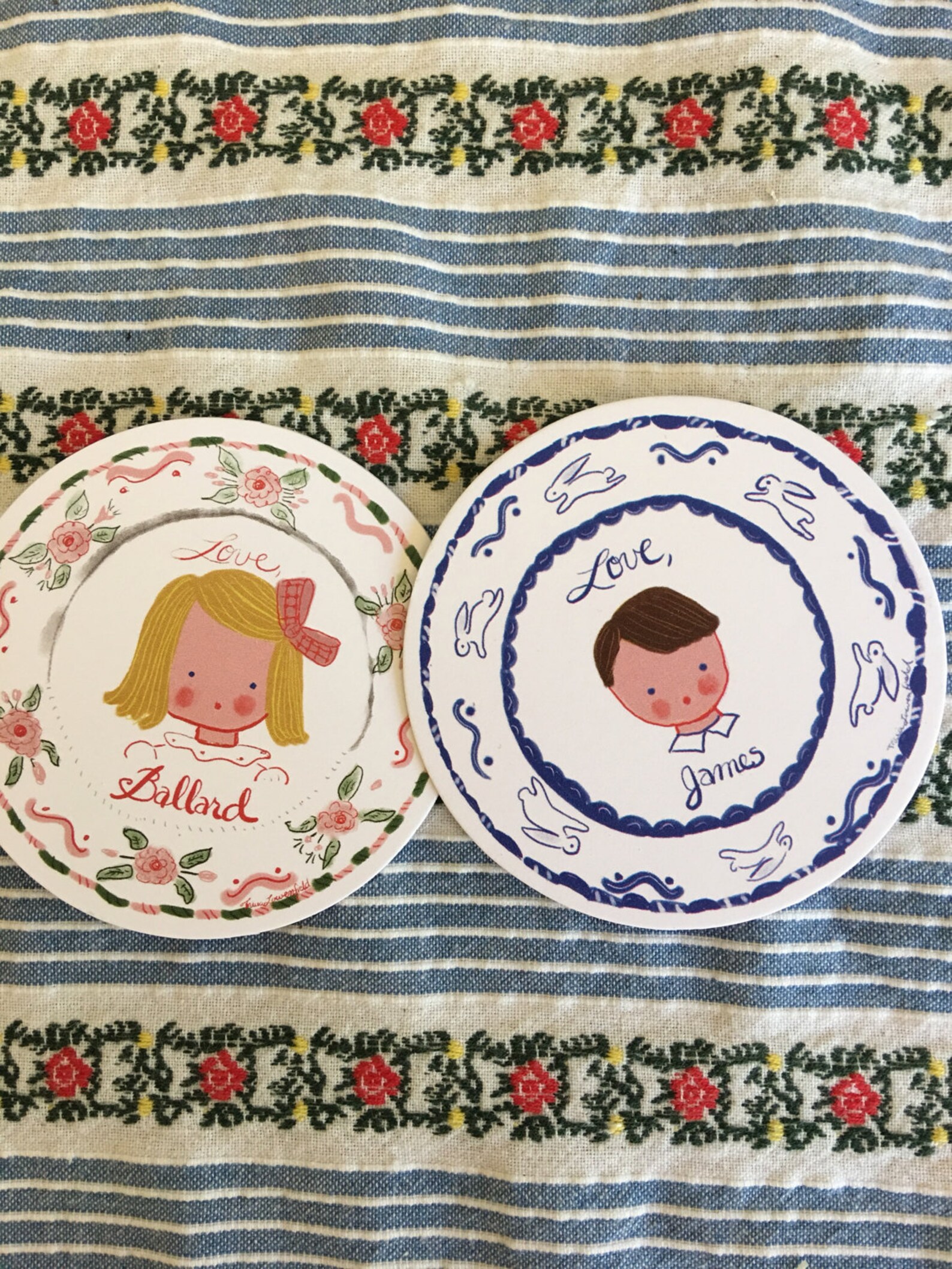Sticker Gift Tags Custom Round Sticker Gift Tag Portrait | Etsy