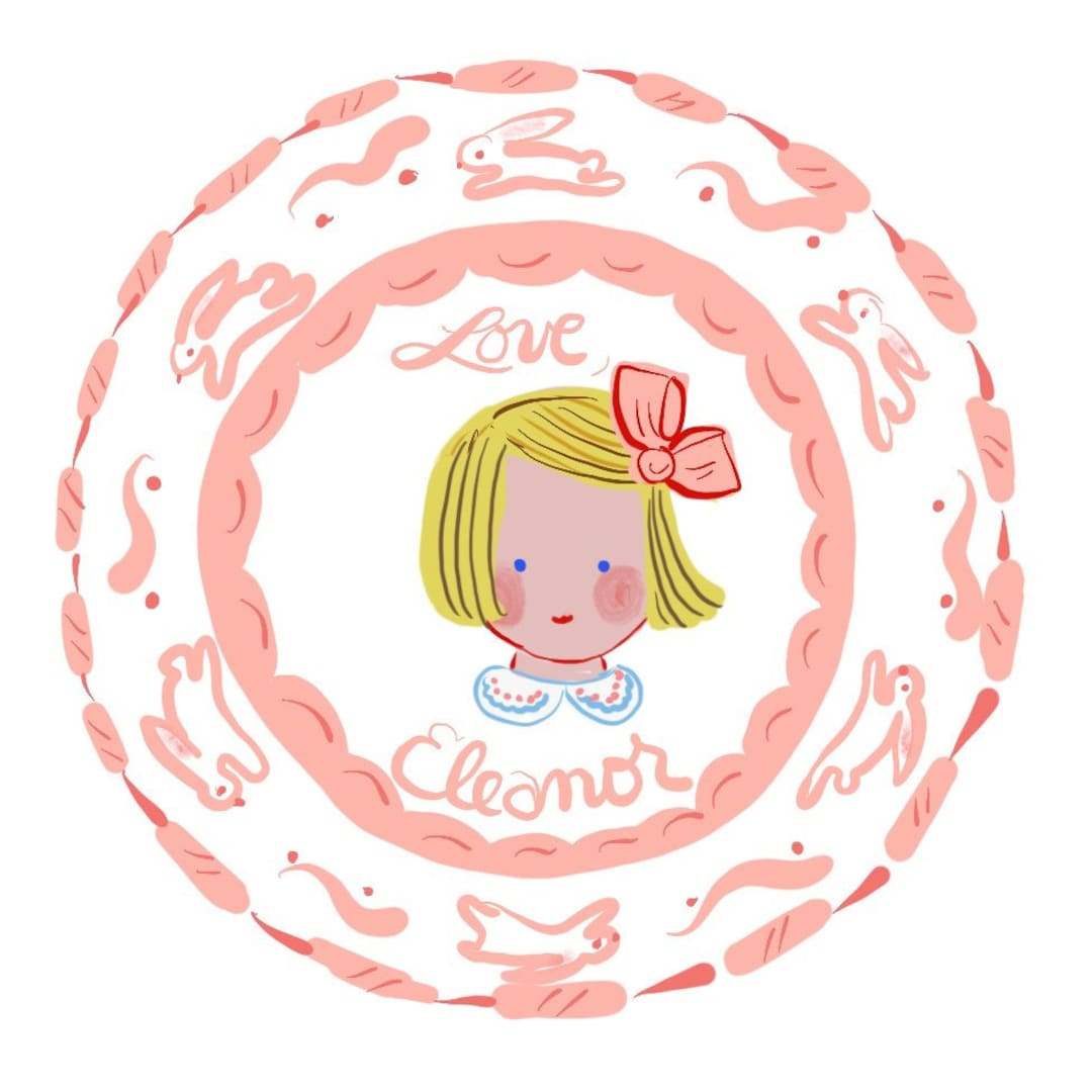 Eleanor Sticker Gift Tags, Custom Round Sticker Gift Tag, Portrait Tags ...