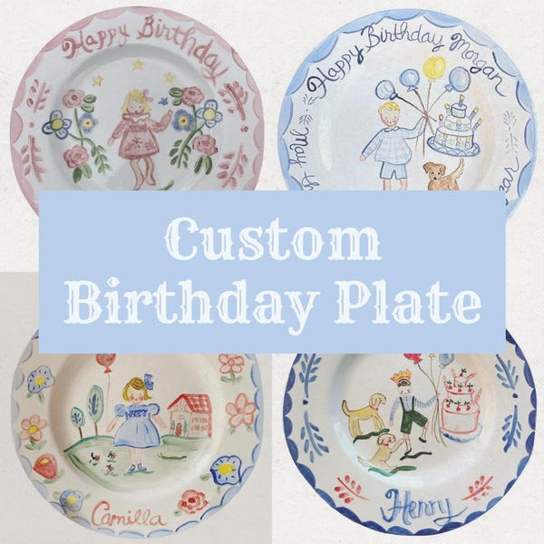 Birthday Plate - Etsy