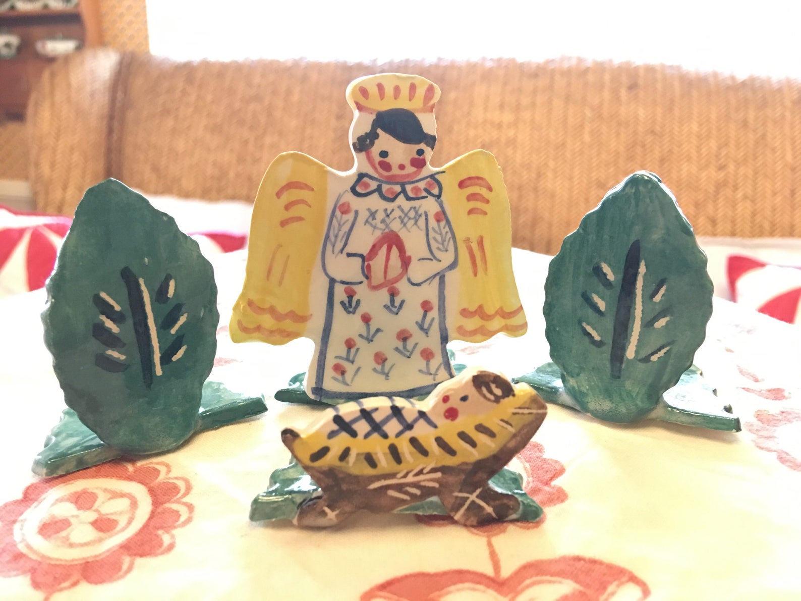 Small Nativity Set Handmade Ceramic Creche Christmas Angel - Etsy