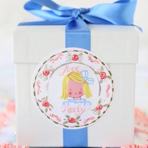 Sticker Gift Tags, Custom Round Sticker Gift Tag, Portrait Tags ...