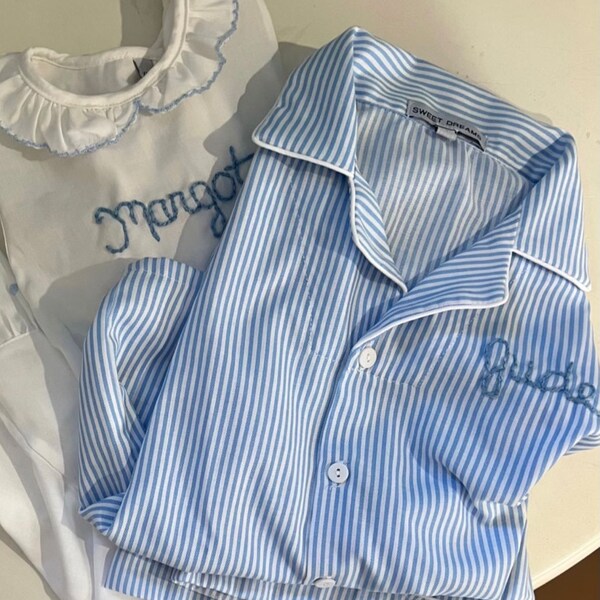 Embroidered Pajamas - Etsy