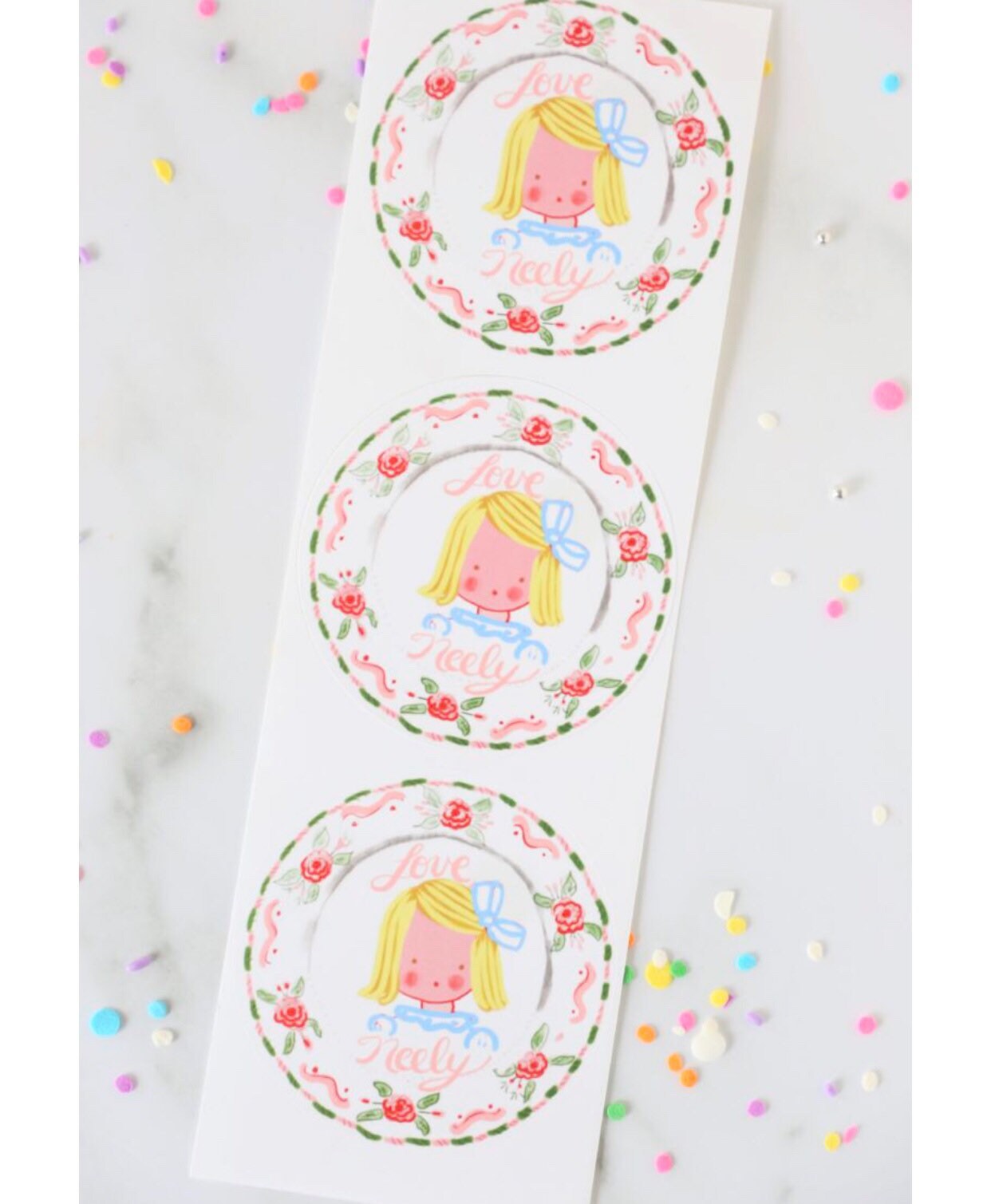 Sticker Gift Tags Custom Round Sticker Gift Tag Portrait - Etsy