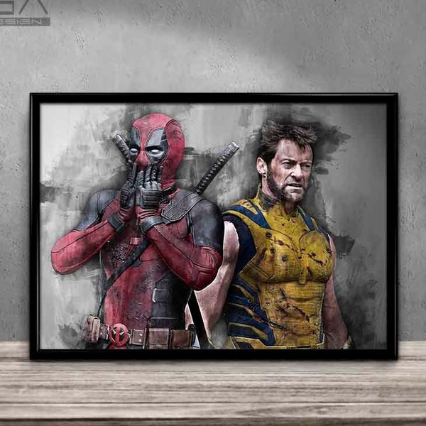 Deadpool and Wolverine Wall Art - Etsy