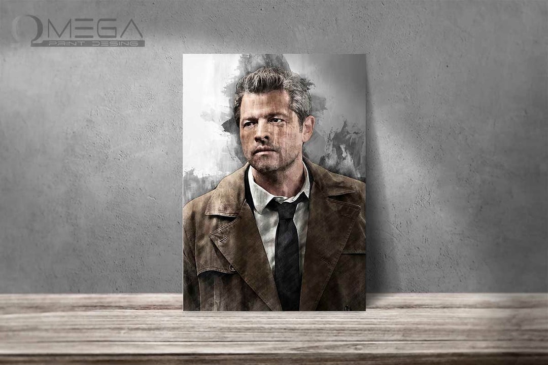 Castiel Poster Castiel Canvas Print, Supernatural Art Print, Wall Art ...