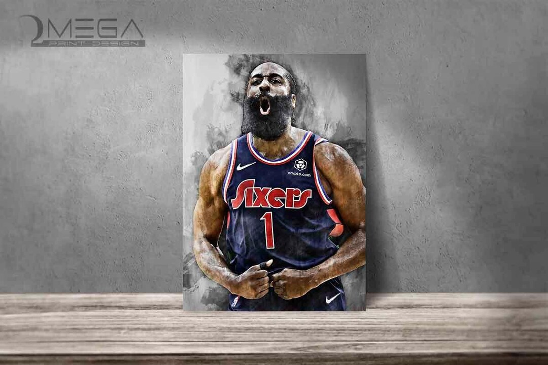 James Harden Poster James Harden Canvas Print, Art Print, Wall Art, Man ...