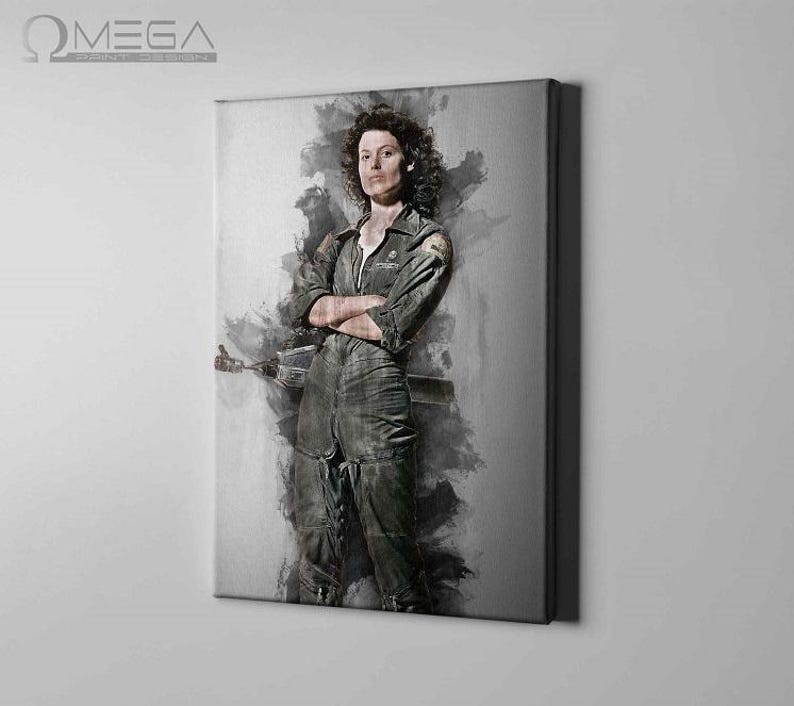 Ellen Ripley Poster Sigourney Weaver Canvas Print, Art Print, Wall Art ...