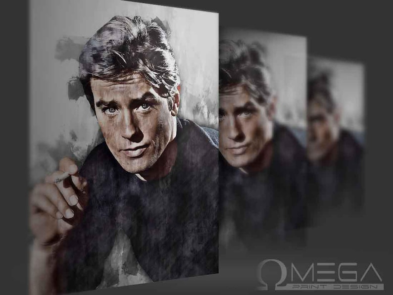 Alain Delon Poster Alain Delon Canvas Print, Art Print, Wall Art, Man ...