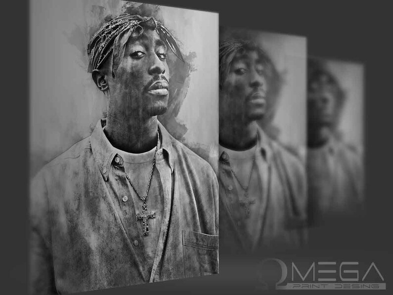 2pac Poster Tupac Shakur Canvas Print, Art Print, Wall Art, Man Cave ...