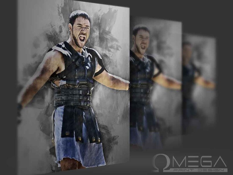 Maximus Poster Russell Crowe Canvas Print, Gladiator Art Print, Wall ...