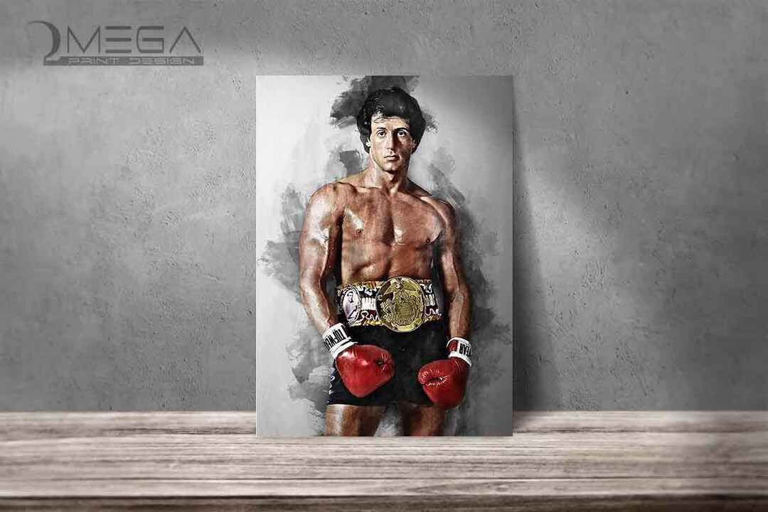 Rocky Poster Rocky Balboa Canvas Print, Art Print, Wall Art, Man Cave ...