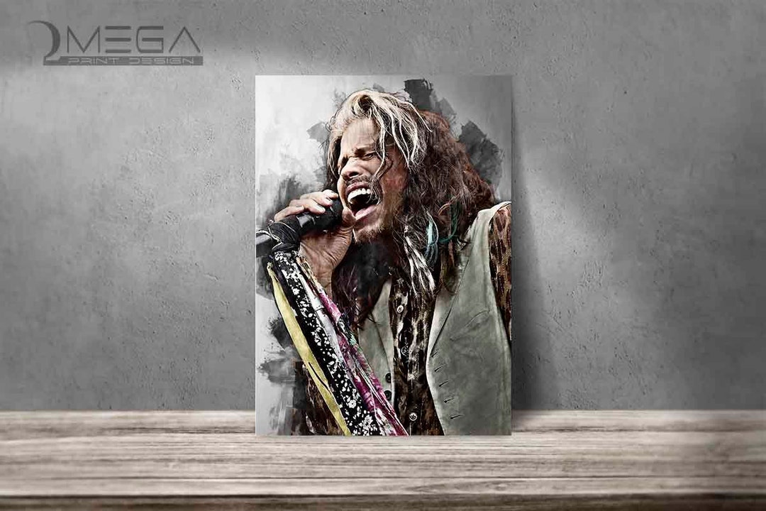 Steven Tyler Poster Steven Tyler Print, Art Print, Wall Art, Man Cave ...