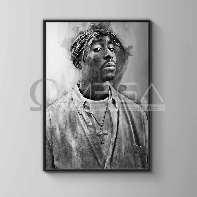 2pac Poster Tupac Shakur Canvas Print, Art Print, Wall Art, Man Cave ...