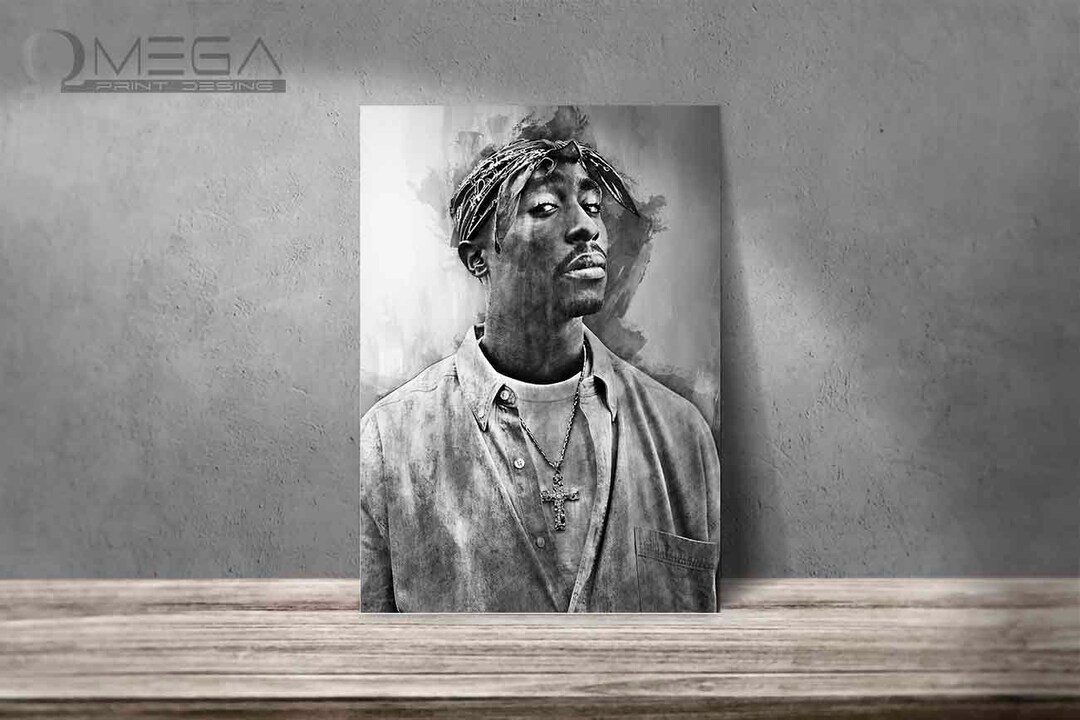 2pac Poster Tupac Shakur Canvas Print, Art Print, Wall Art, Man Cave ...