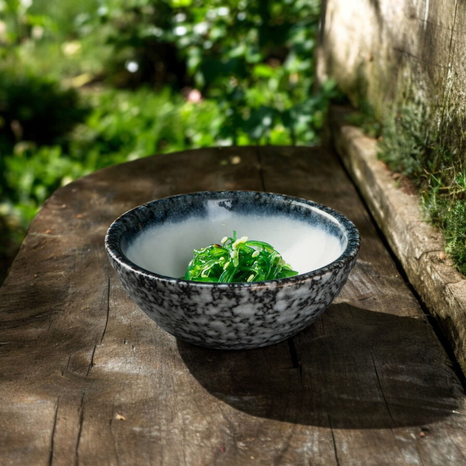Contemporary Japanese Style Round Porcelain Dip Bowls Ice-cracked Sauce ...