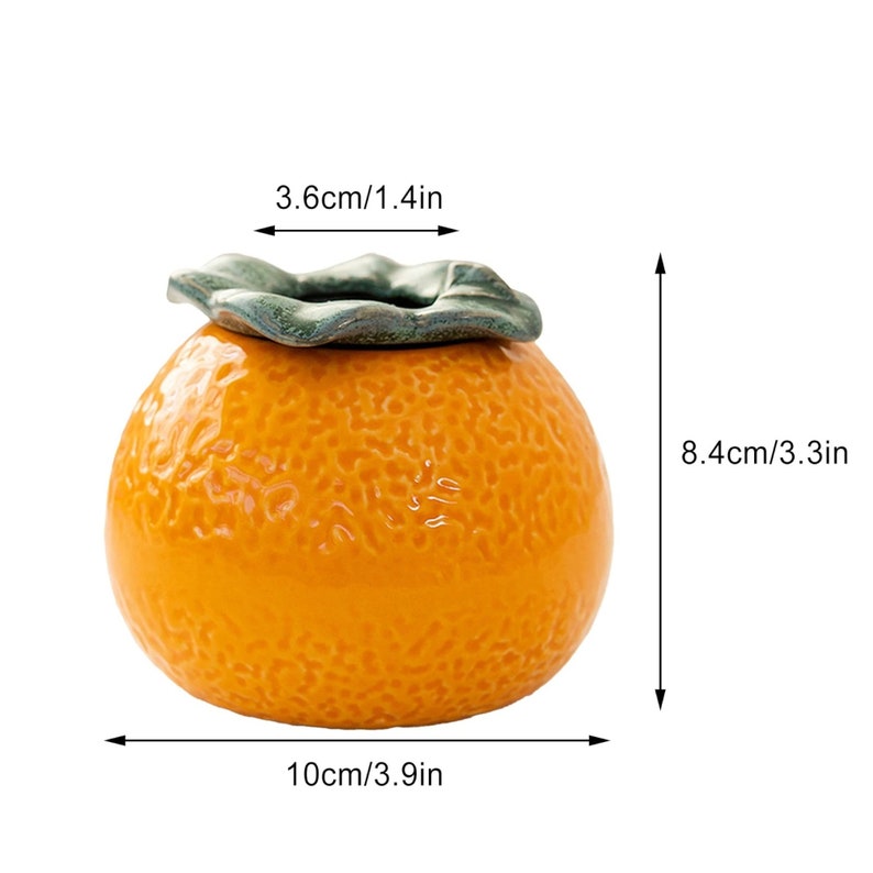 Orange Shaped Ceramic Vase Fruit Inspired Home Decoration Small ...