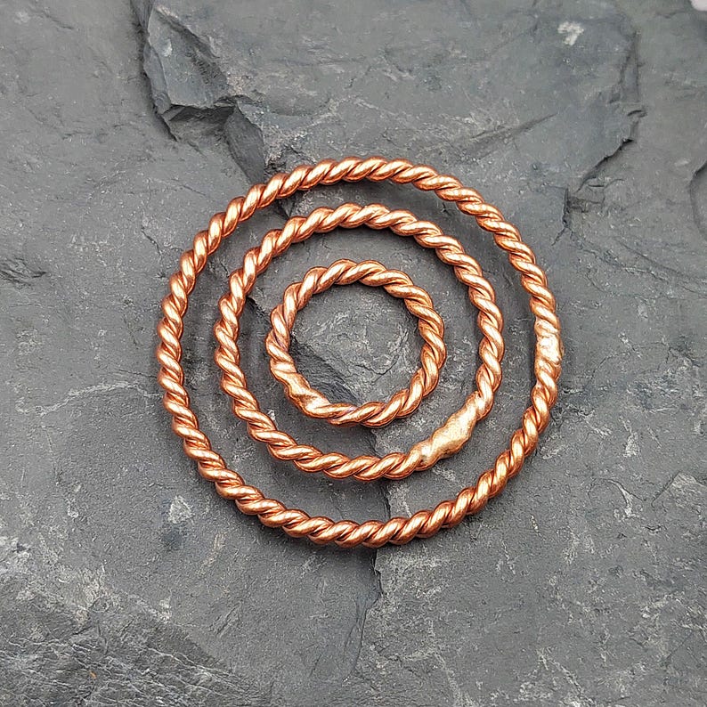 Tensor Rings Set: Copper Healing Jewelry (144/177/188 Mhz) - Etsy
