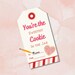 Valentine's Cookie Gift Tag, Printable Valentine's Gift Tag, Valentine ...
