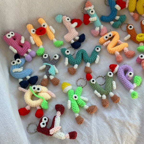Alphabet Keychain - Etsy
