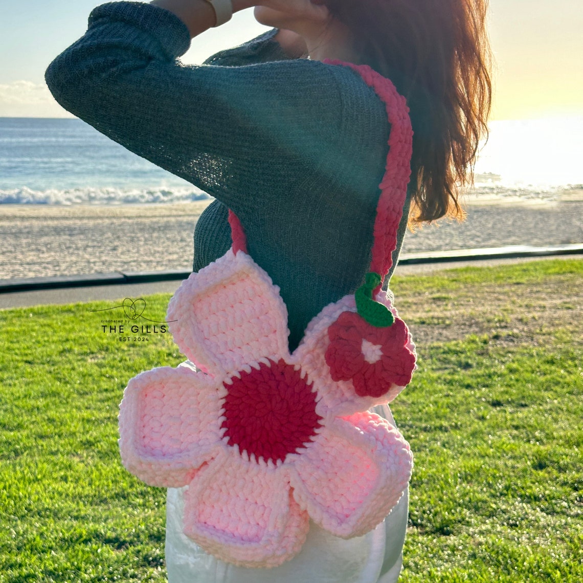 Crochet Flower Bag, Daisy Flower Bag Crochet, Gift for Girl, Tote Bag ...