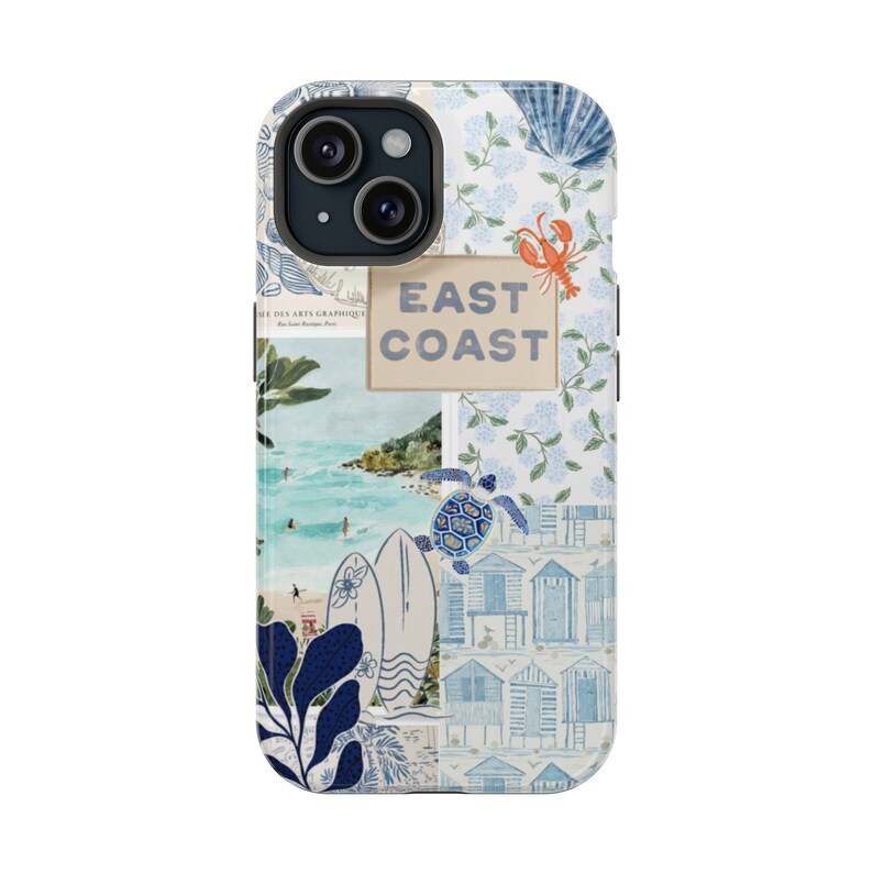 Beachy Blue Coquette Collage Phone Case, Preppy and Cute Aesthetic ...